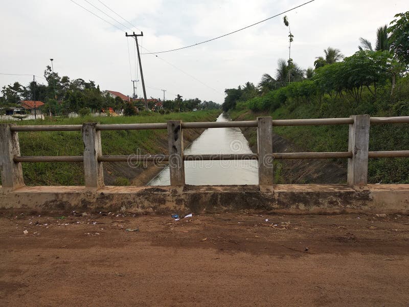 Bridge Railing that Crosses the Irrigation Canal Stock Photo - Image of ...
