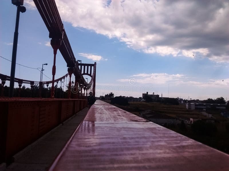 Bridge from the railing editorial photography. Image of gate - 128264757