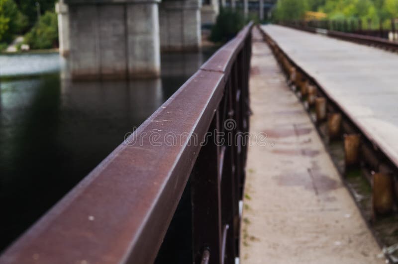 Bridge railing river stock photo. Image of infinite, europe - 62444290