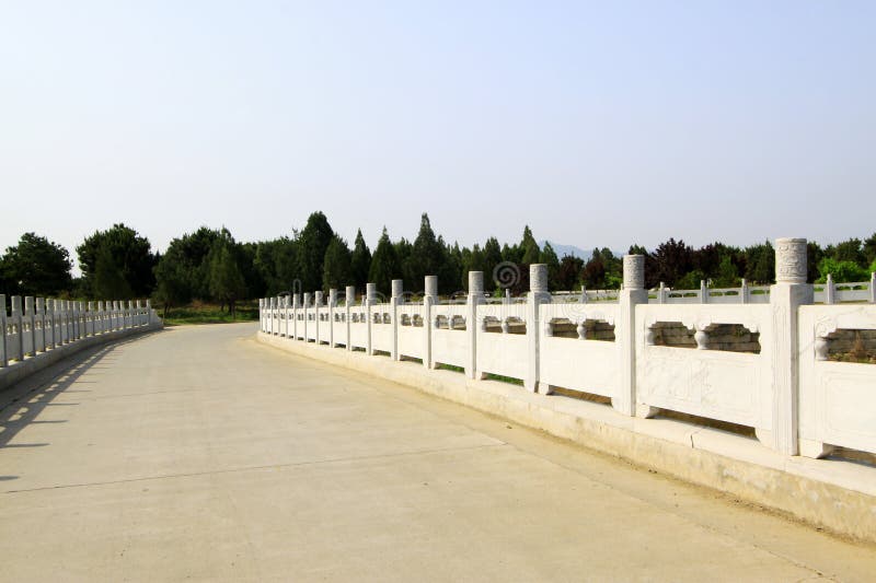 Bridge Railings in Ancient China Stock Photo - Image of landscape ...