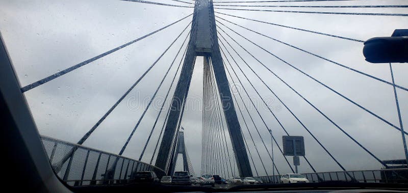 Bridge in Rain stock photo. Image of clouds, sydney - 205250794