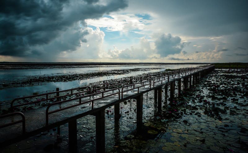 The bridge in rainy day stock image. Image of clouds - 47046019