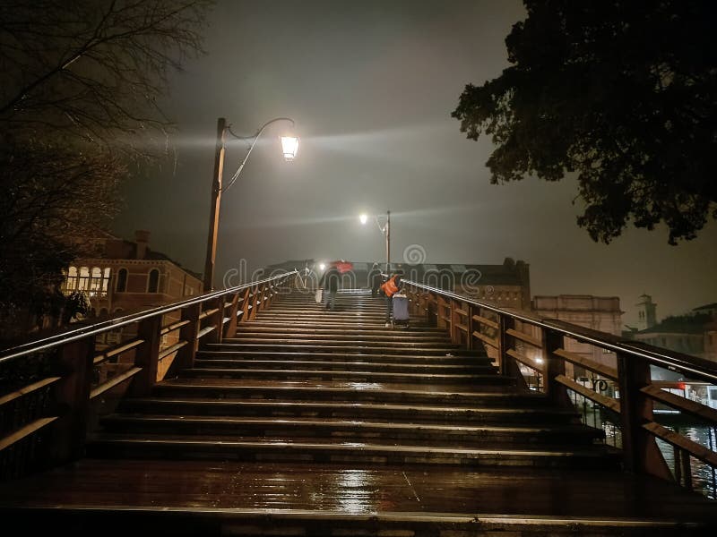 Bridge in rainy night stock image. Image of sunlight - 266627375