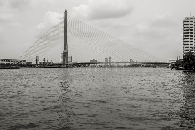 Bridge Rama IX stock photo. Image of travel, landmark - 94935836