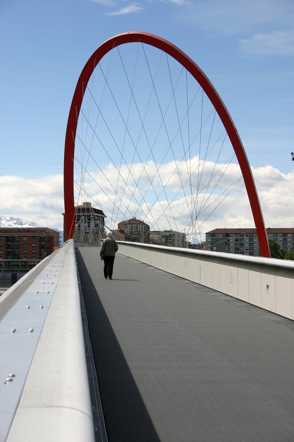 Bridge with red arch stock photo. Image of gateway, large - 2465170