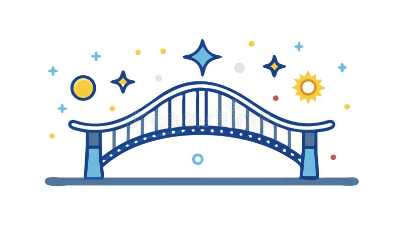 Bridge with Red Arrow, Direct Pathway, Vector Design Generative AI ...