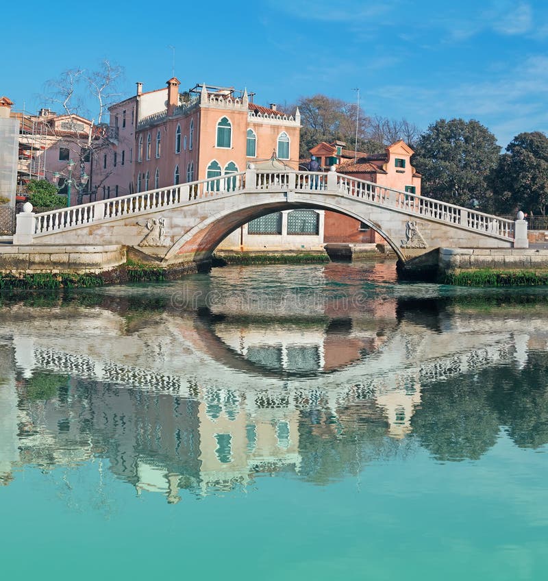 Bridge reflection, stock photo. Image of destination - 37557506
