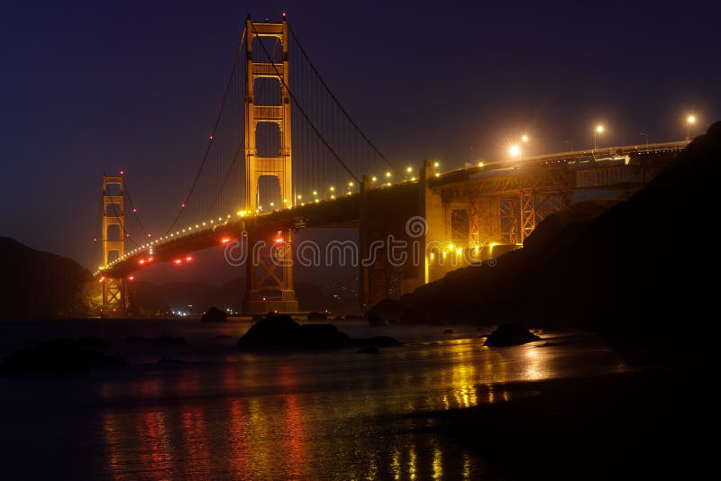 Bridge and Reflection Glow stock photo. Image of reflection - 188830634