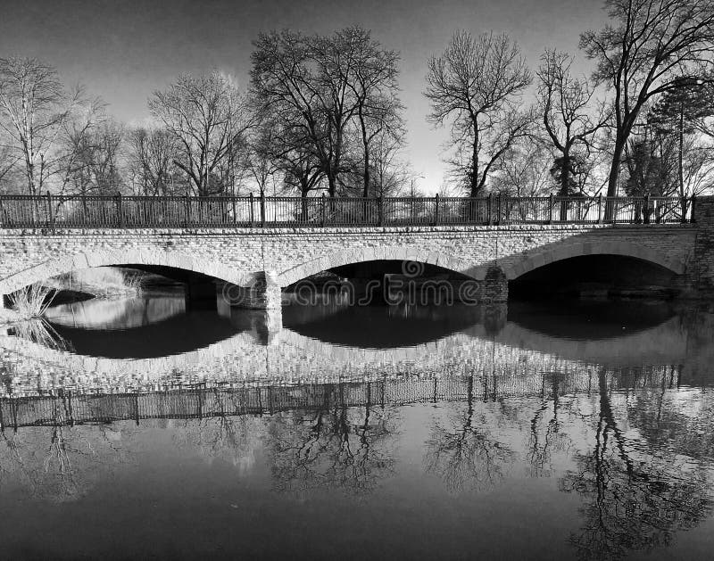 Bridge Reflection stock image. Image of white, water - 70107321