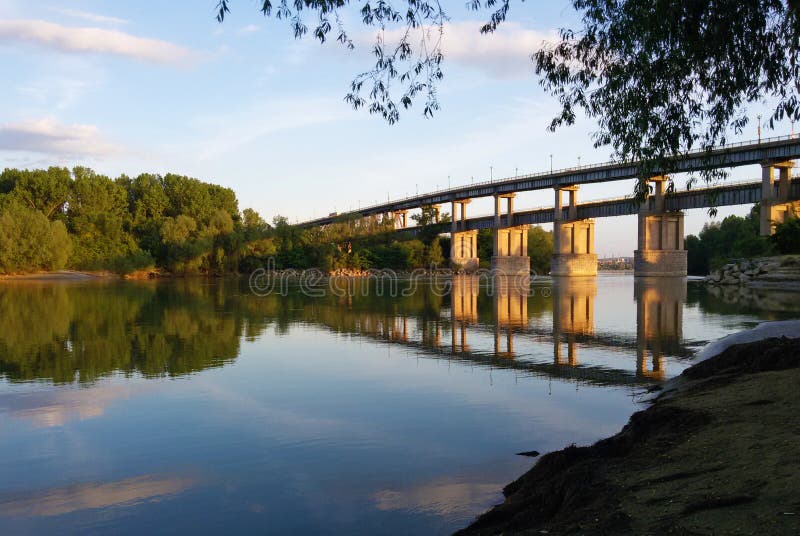 The Bridge and the Reflection in the Water Stock Photo - Image of small ...