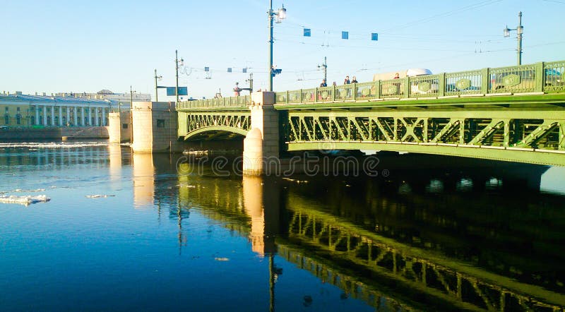 Bridge reflection stock image. Image of green, bridge - 51685783