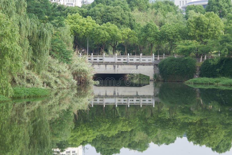 Bridge and reflection stock image. Image of landscape - 94491967