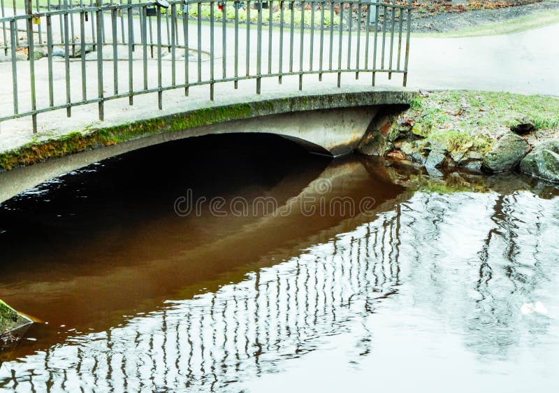 Bridge reflection in water stock photo. Image of reflections - 83004304