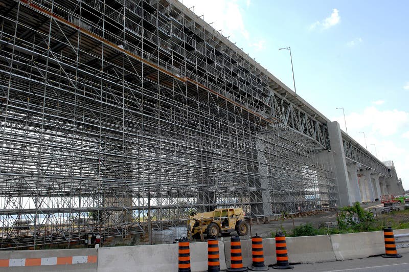 Bridge Repair with Scaffolding. Stock Photo - Image of metal, refurbish ...
