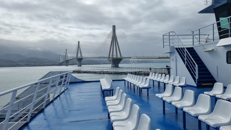 Bridge of Rio Antirio in Patra Greece Stock Image - Image of patra ...
