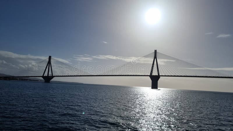 Bridge of Rio Antirio in Patra Greece Stock Image - Image of europa ...