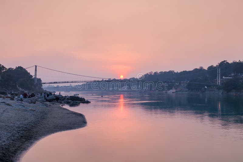 Bridge in Rishikesh editorial stock photo. Image of laxman - 127733068