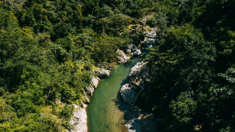Bridge and River. Above River Stock Image - Image of view, stream ...