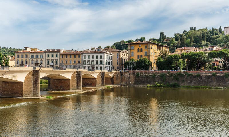 Bridge on the River Arno Florence , Italy Editorial Image - Image of ...