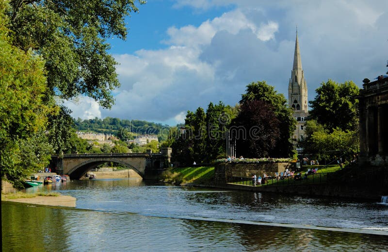 Bridge on the River Avon in Bath Stock Photo - Image of architecture ...