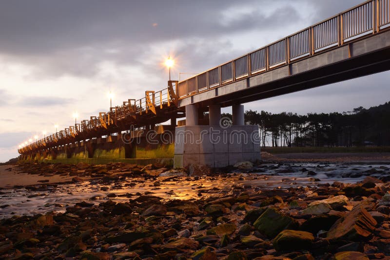 Bridge on the River Navia Spain Stock Photo - Image of tide ...