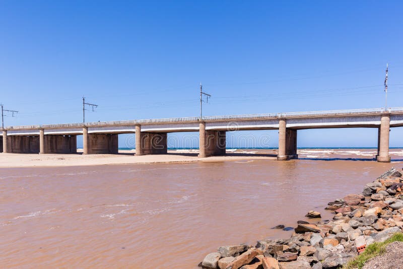 Bridge River Ocean stock photo. Image of river, brown - 84054522