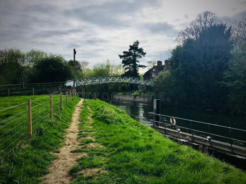 Bridge on the river stock image. Image of spring, bridge - 115217791