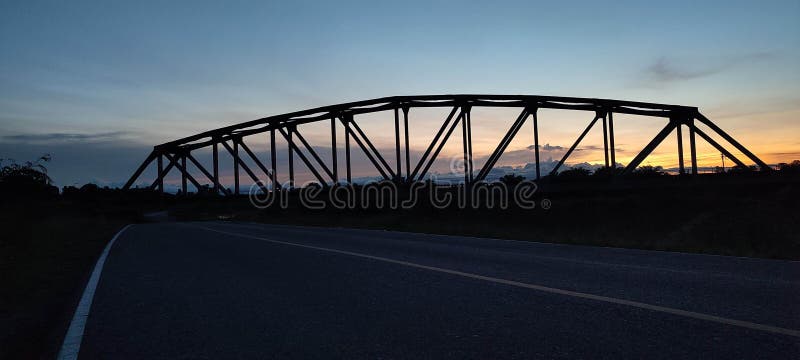 Bridge River Train Road Sky Landscape Cloud Stock Photo - Image of dusk ...