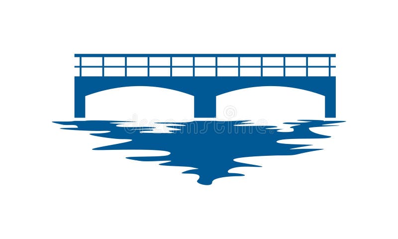 Bridge and River Water Design Vector Stock Vector - Illustration of ...