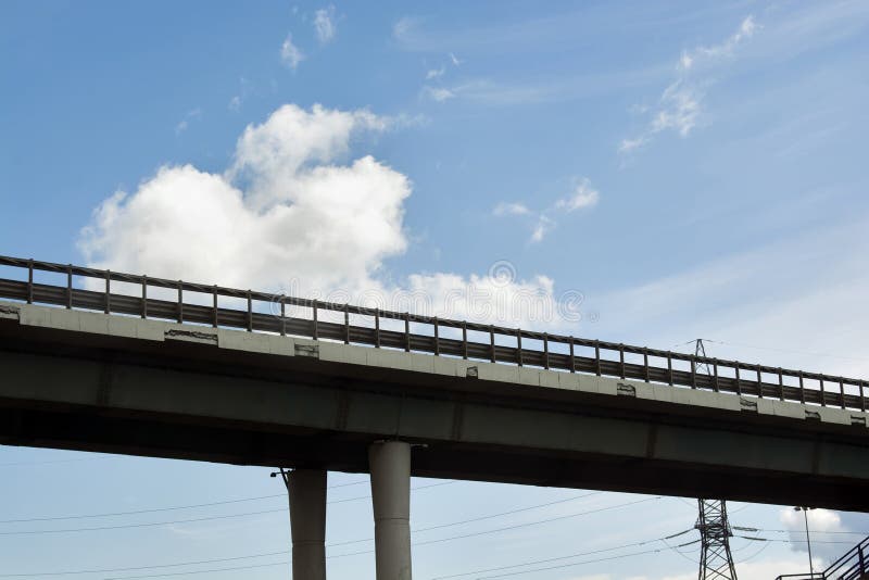 Bridge road far stock photo. Image of modern, construction - 56131916