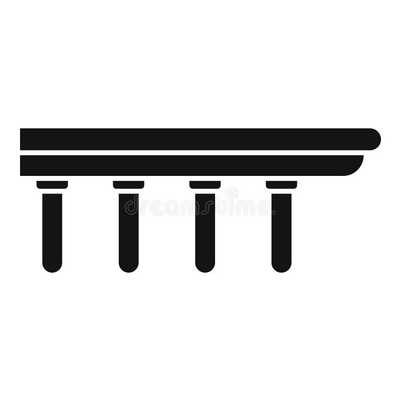 Bridge with Road Marking Connecting Two Sides Icon Stock Illustration ... Bridge with Road Marking Connecting Two Sides Icon Stock Illustration ...