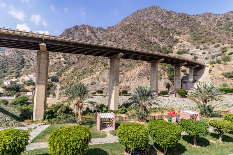 Bridge of 211 Road in Rijal Alma, Saudi Arab Stock Image - Image of ...