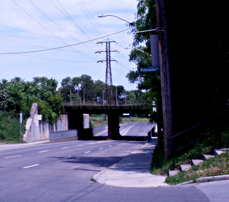 Bridge Road Train Tracks Trees Stock Image - Image of train, trees ...