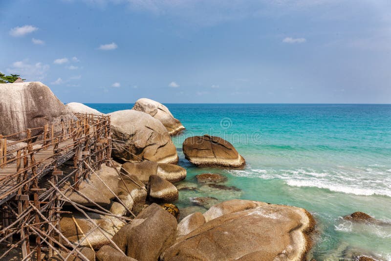 Bridge on the rocks stock photo. Image of lens, brown - 76895210