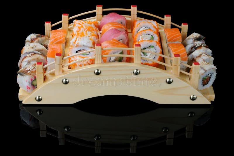 Bridge with rolls stock image. Image of delicacy, green - 34038521