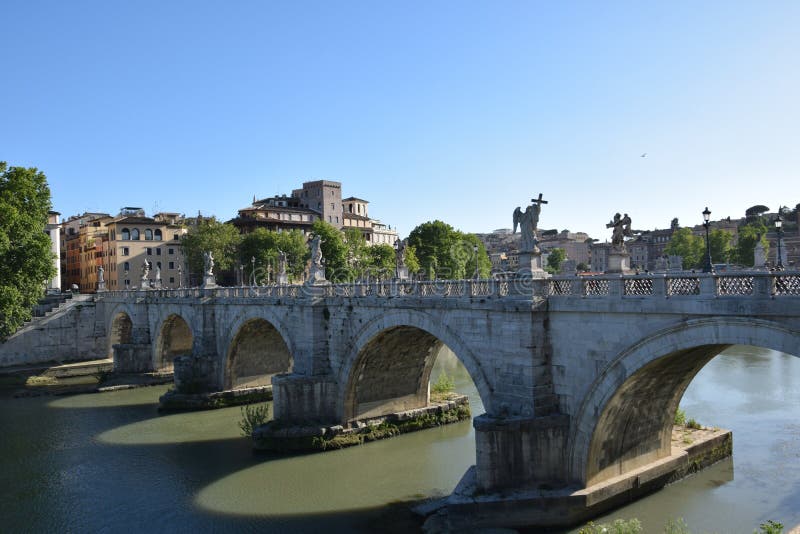 Bridge rome saint angelo editorial photo. Image of angelo - 95830406