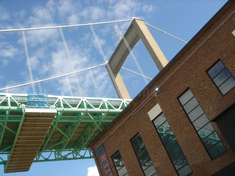 A bridge on the roof stock image. Image of goteborg, building - 1567077