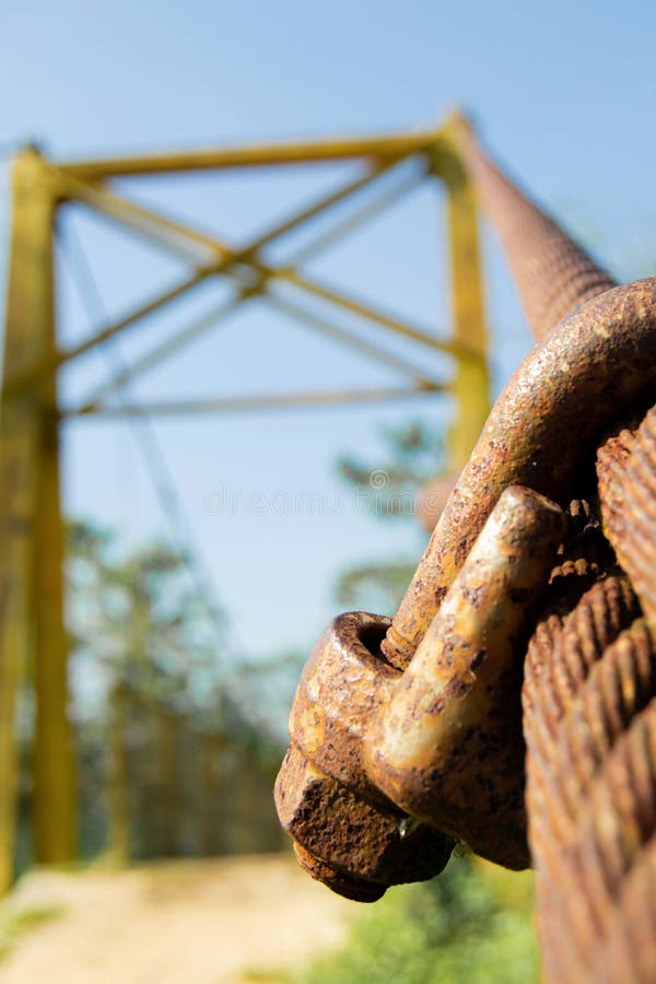 A Bridge with Rusty Iron Ties Stock Image - Image of absolete, bridge ...