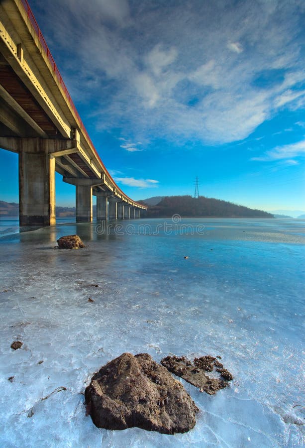 Bridge scene stock image. Image of rock, landscape, modern - 13954807