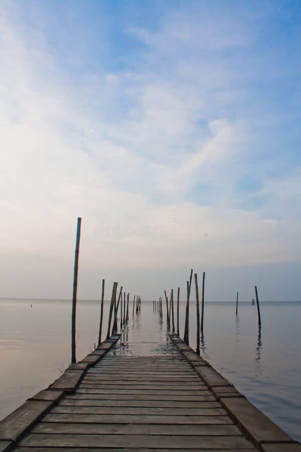 Bridge into the sea stock image. Image of lake, baltic - 21979951