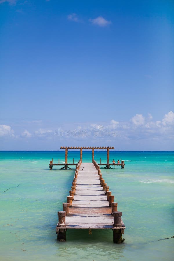 Bridge in the sea stock photo. Image of small, caribbean - 27841076