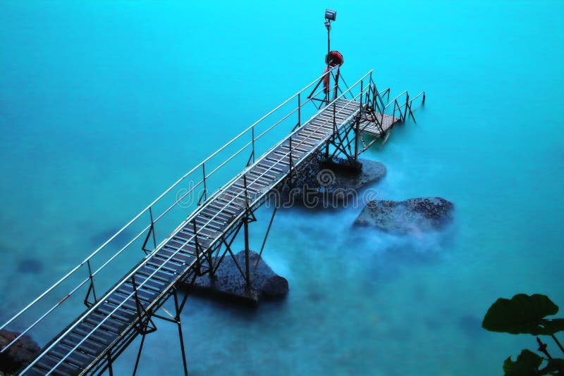 Bridge in the sea stock photo. Image of outdoor, bridge - 149522012