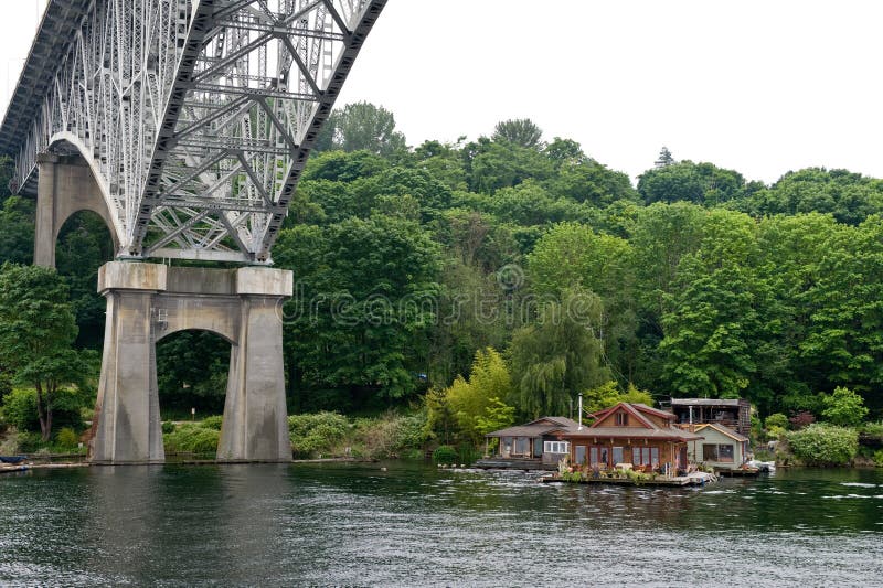 House Under the Bridge stock image. Image of canal, steel - 2377477
