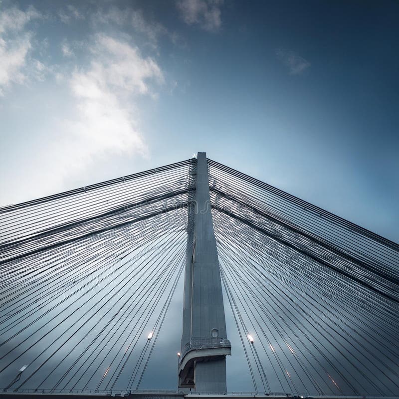 Bridge Seen from Below, AI Generated Stock Illustration - Illustration ...