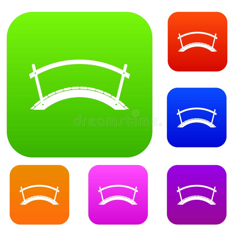 Bridge set collection stock vector. Illustration of landmark - 97765498