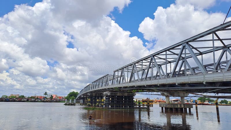 Bridge at Siantan Hulu West Kalimantan Stock Image - Image of bridge ...