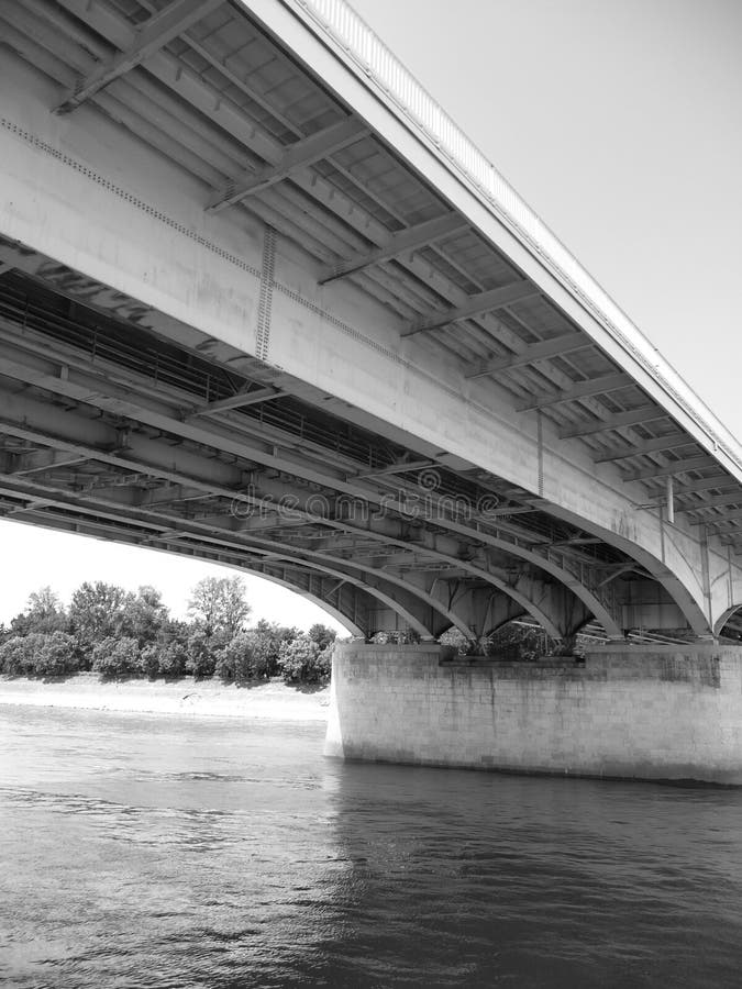 Bridge stock image. Image of blackandwhite, trees, bridge - 46569717