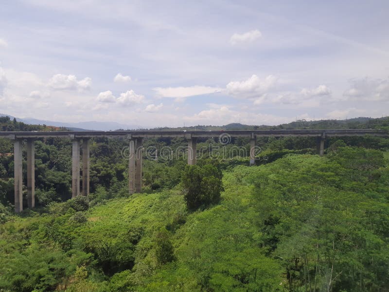 Bridge Side View Cipularang Stock Image - Image of plantation, mountain ...