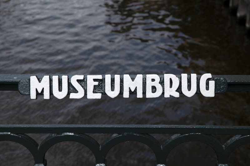 Bridge Sign Museumbrug at Amsterdam the Netherlands 30-6-2024 Editorial ...