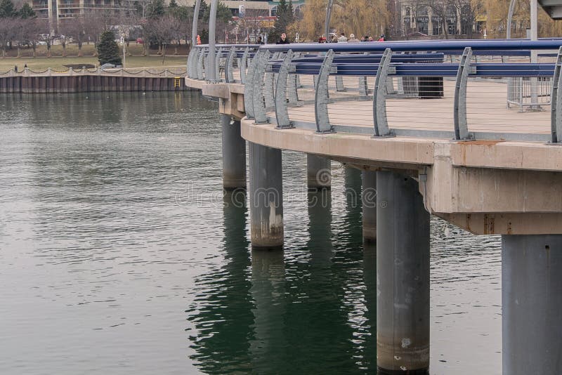 Bridge stock photo. Image of fishing, water, grass, people - 53385200